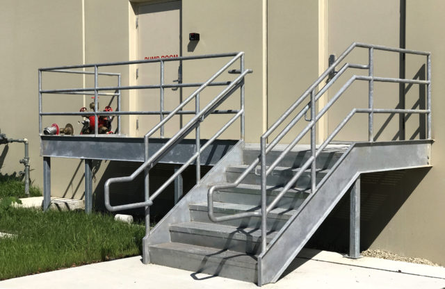 Add a beautiful and ADA compliant staircase to your business entrance ...