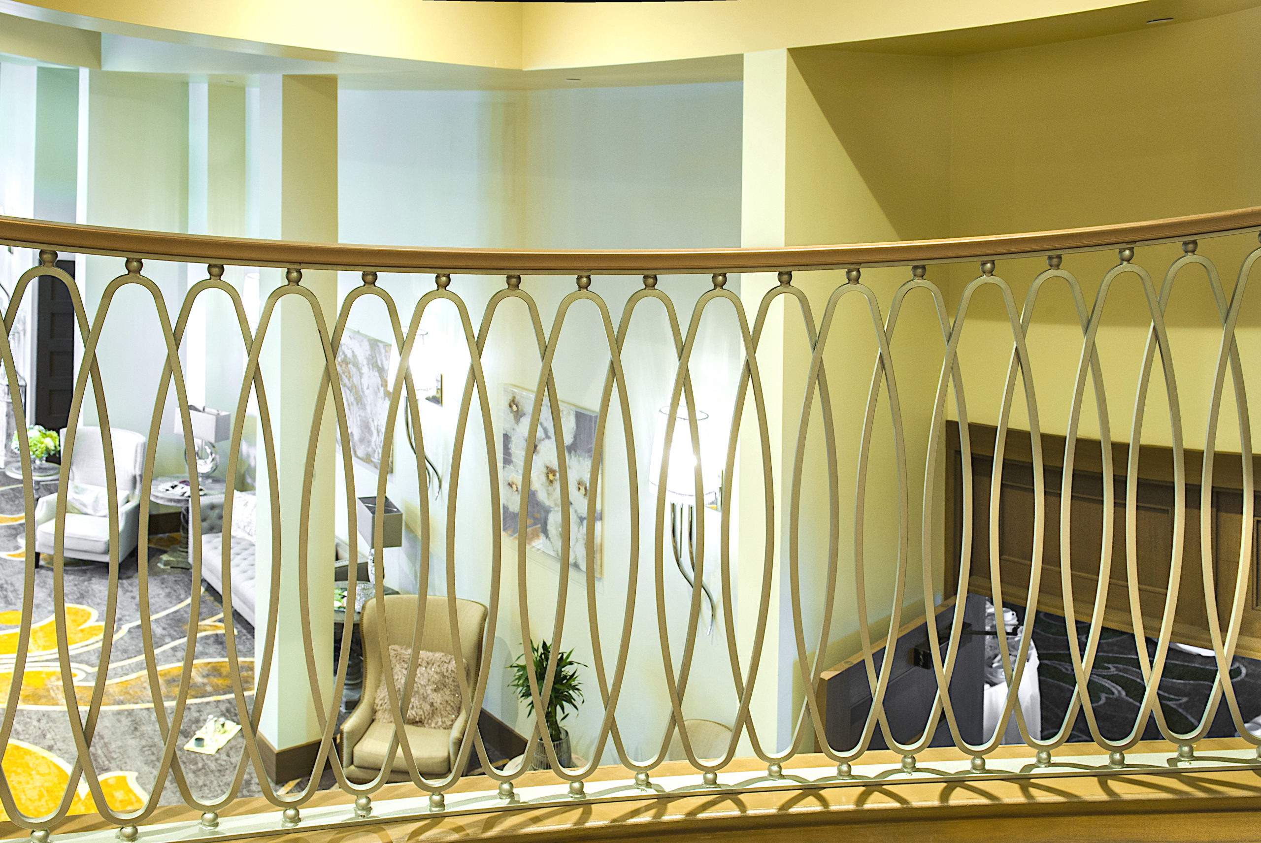 Add a beautiful custom railing to your lobby staircase for that wow ...