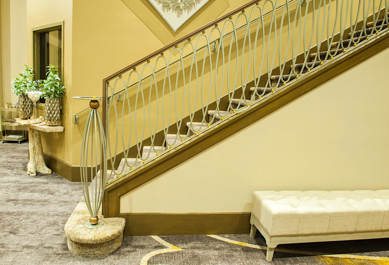 Add a beautiful custom railing to your lobby staircase for that wow ...