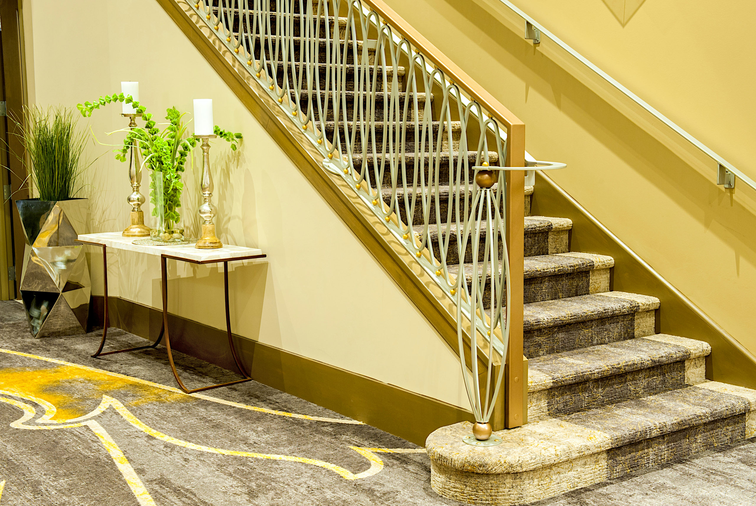 Add a beautiful custom railing to your lobby staircase for that wow ...