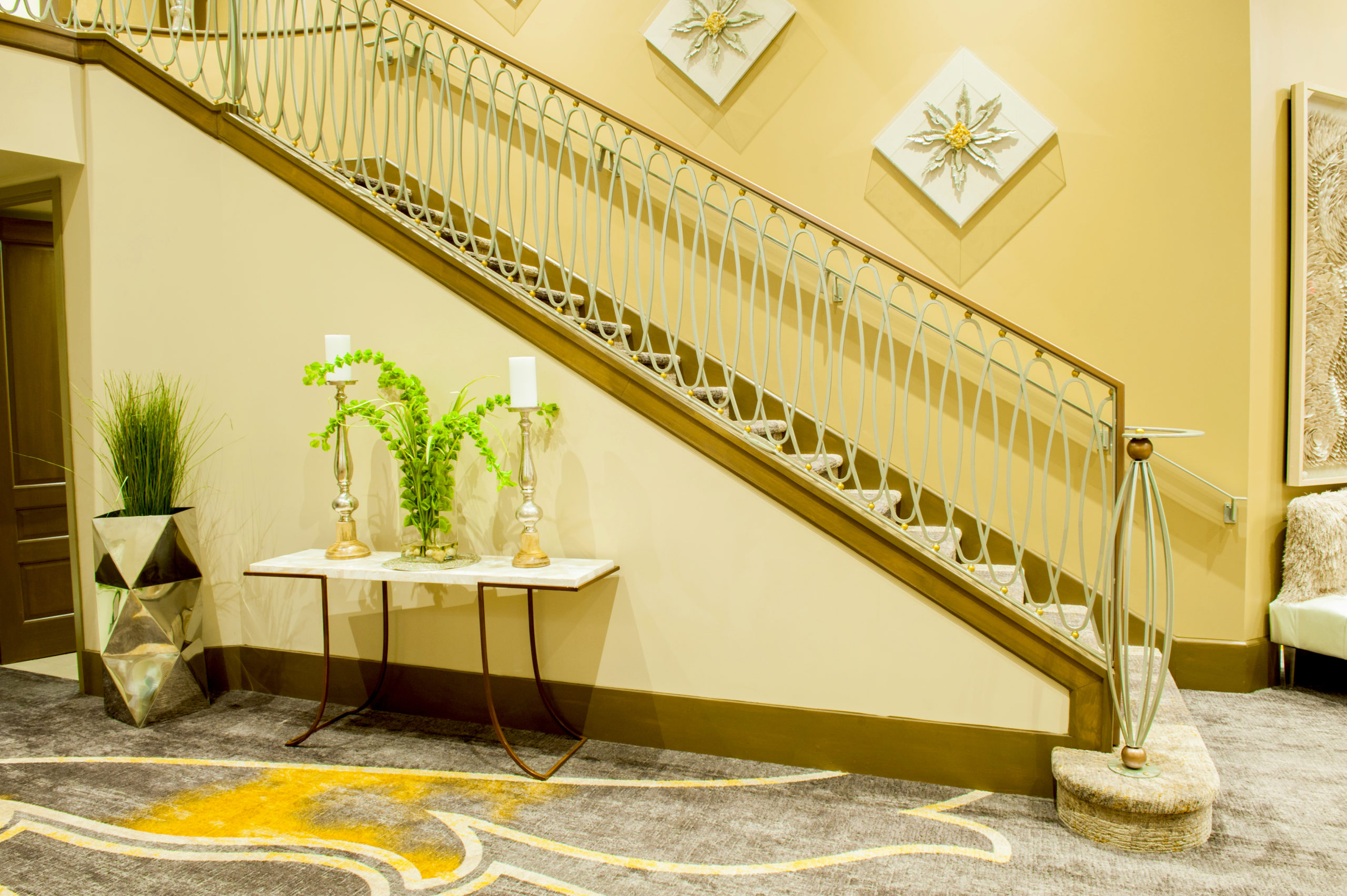 Add a beautiful custom railing to your lobby staircase for that wow ...