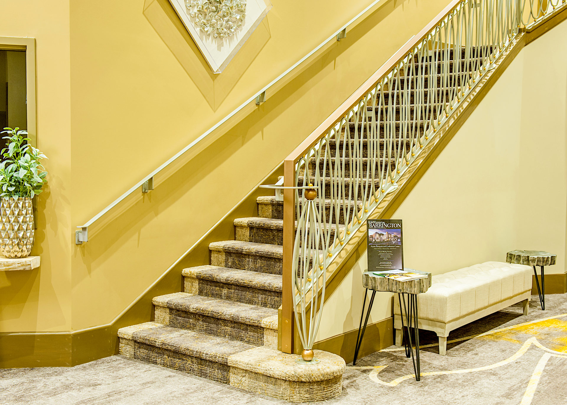 Add a beautiful custom railing to your lobby staircase for that wow ...
