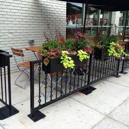 Outdoor sidewalk railing Custom commercial metal design, fabrication ...