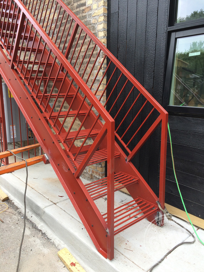 Looking for custom fire escape straight with cantilever stairs ...