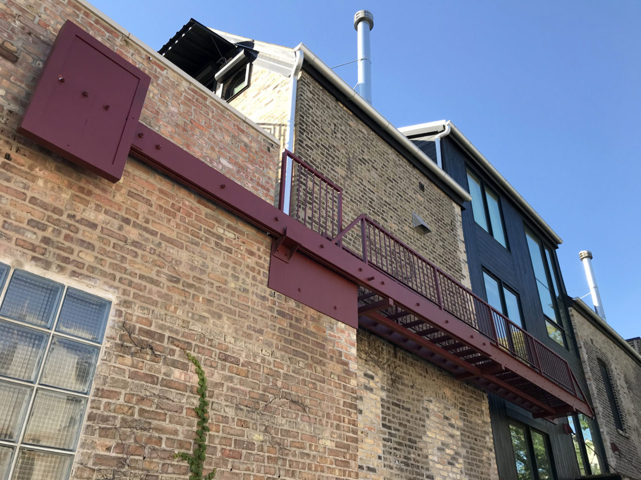 Looking for custom fire escape straight with cantilever stairs ...
