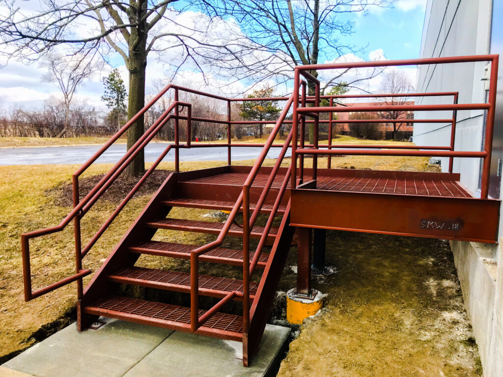 Looking for custom Industrial open riser straight with landing stairs ...