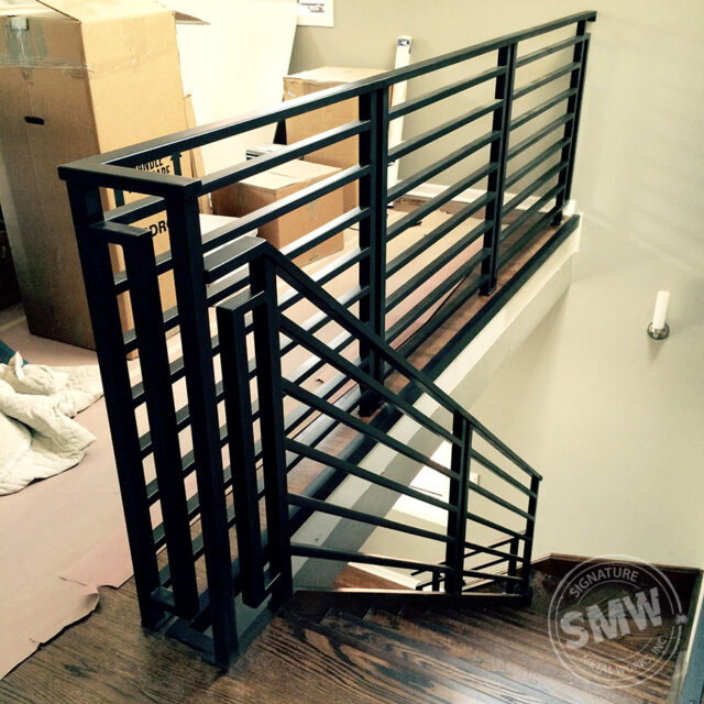 Modern Railing in Chicago for Open Stairs | Signature Metal Works