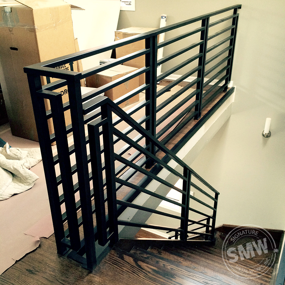 Modern Railing in Chicago for Open Stairs | Signature Metal Works