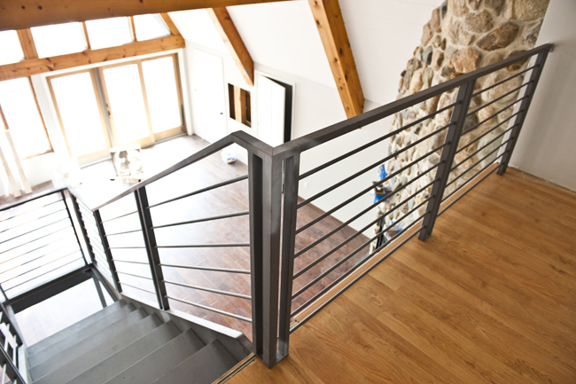 Custom Open Rises stairs in Champaign | Signature Metal Works