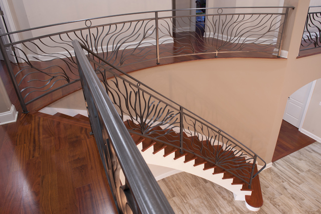 Looking for custom Art Deco residential tree railing? | Signature Metal ...