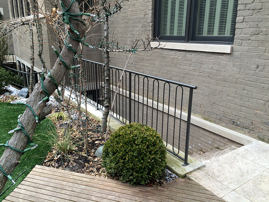 Exterior railing for a balcony & outdoor space in Wicker Park ...