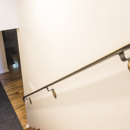 Gold Patina over black Custom metal handrails for your home & business ...